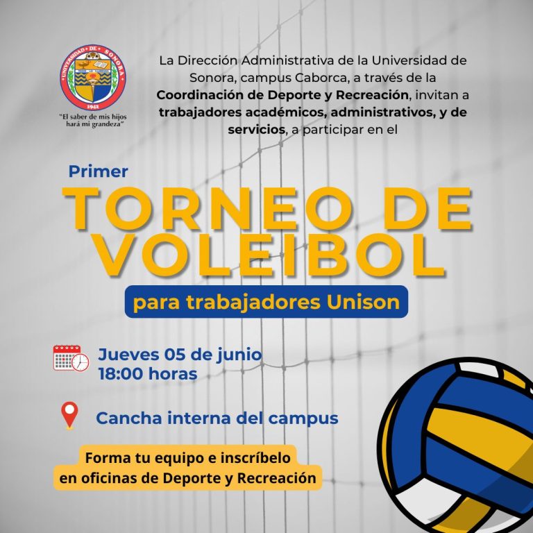 Torneo de volibol para trabajadores Unison – Dirección Administrativa ...